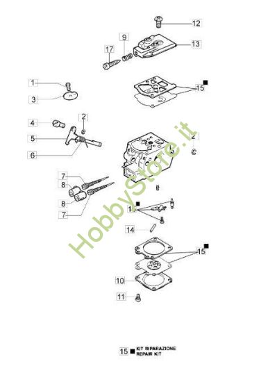 Carburatore WT 930 C per BC 280 S, categoria OLEOMAC