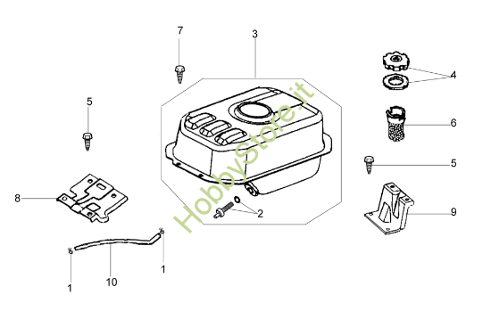 Serbatoio per MH 198 RK (K800 HC), categoria OLEOMAC