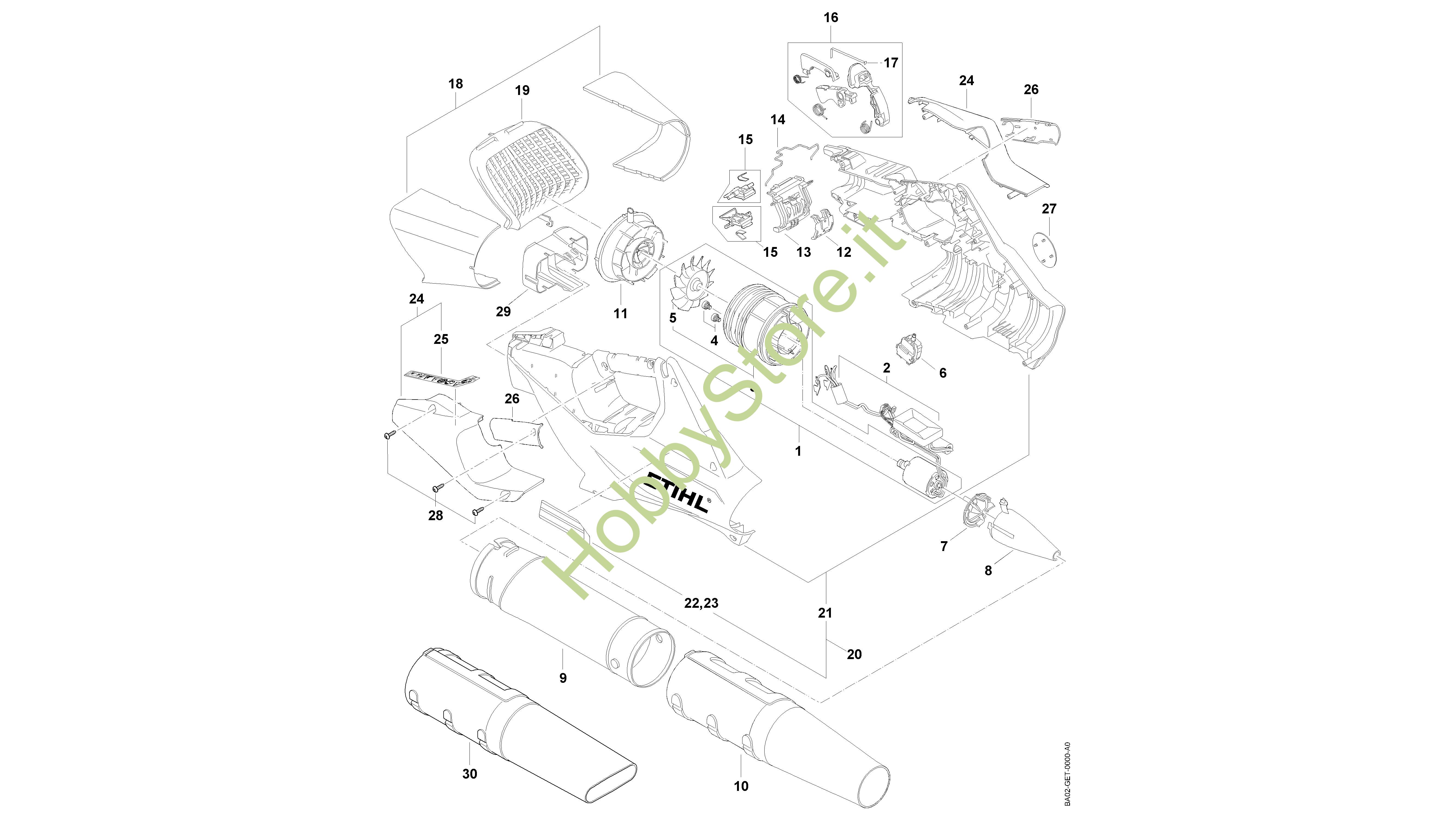 Ricambi BGA 86, categoria BGA 86 STIHL