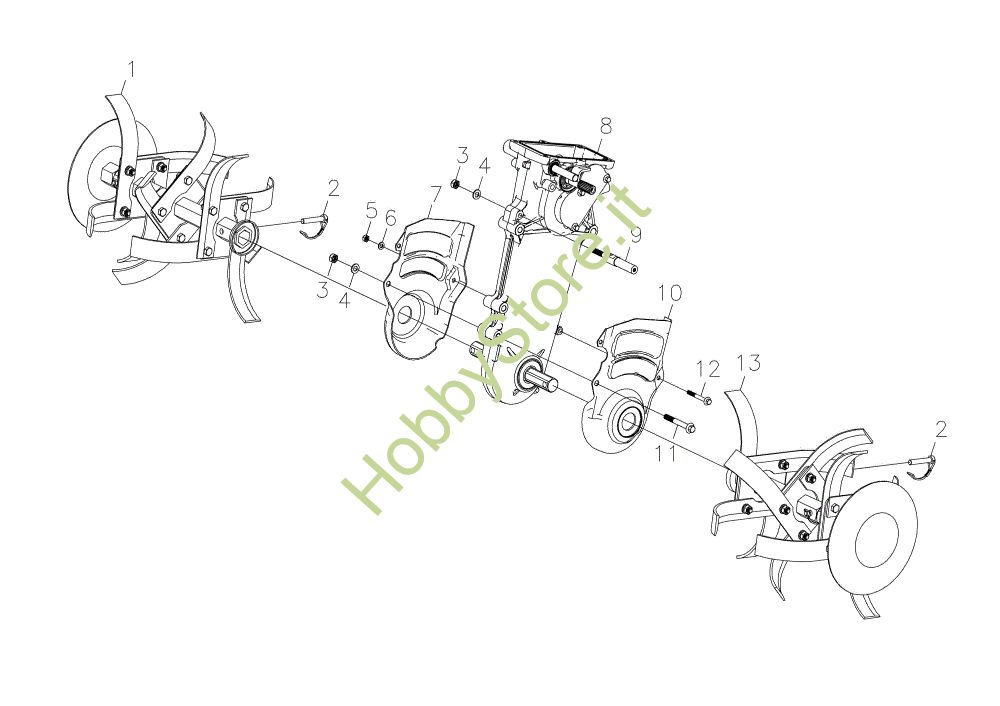 Telaio MH 198 RK (K800 HC) Motozappa, categoria MH 198 RK (K800 HC ...