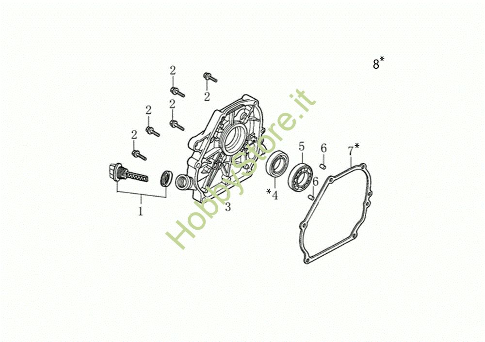 Coperchio basamento MH 198 RKS (K800 HC - EURO5) Motozappa, categoria ...