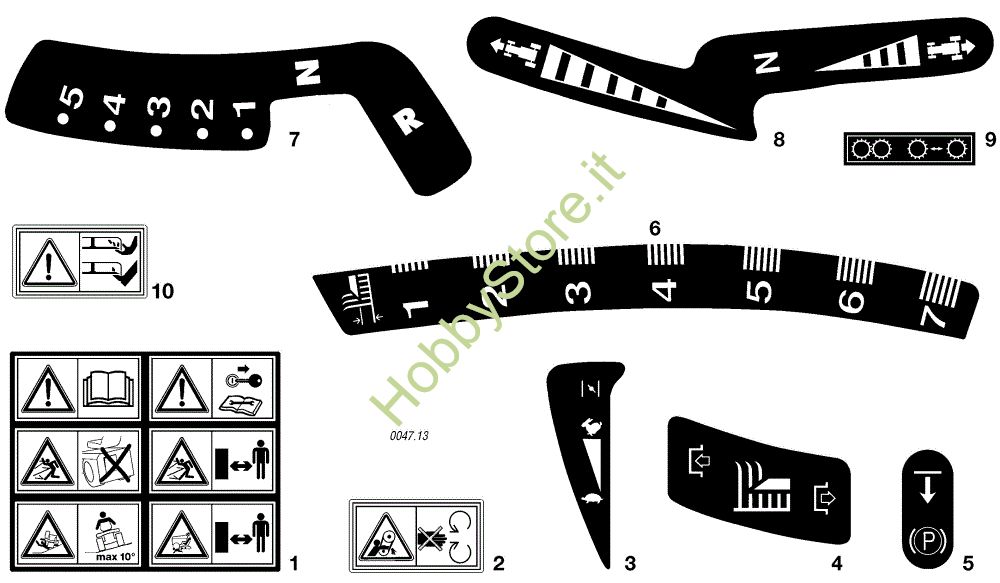 Etichette OM 72C/12,5H Cat.2003 Trattorino, categoria OM 72C/12,5H Cat ...