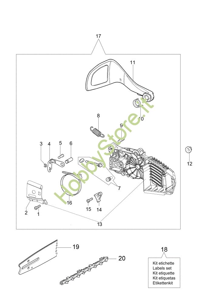 Freno catena GS 260 Motosega, categoria GS 260 Motosega OLEOMAC