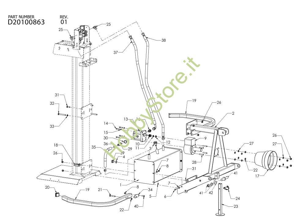 Kit GC/PTO SPL 1700 PTO Spaccalegna, categoria SPL 1700 PTO Spaccalegna ...