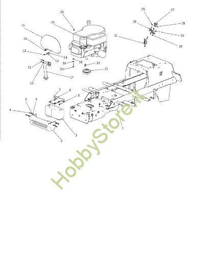 Motore EF 106J/15,5H Cat.2010 Trattorino, categoria EF 106J/15,5H Cat.2010 Trattorino EFCO