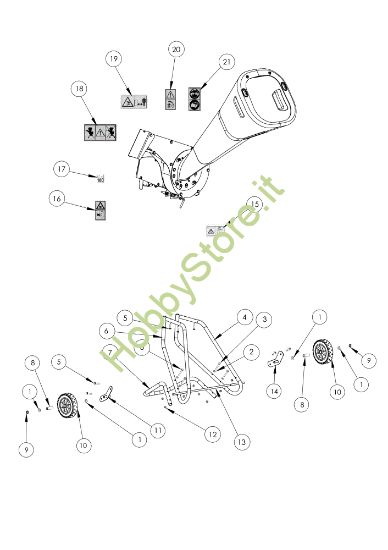 Esploso 1 BT 2500 E Biotrituratore, categoria BT 2500 E Biotrituratore EFCO