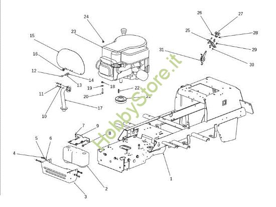 Motore EF 106J/15,5H Cat.2012 Trattorino, categoria EF 106J/15,5H Cat.2012 Trattorino EFCO