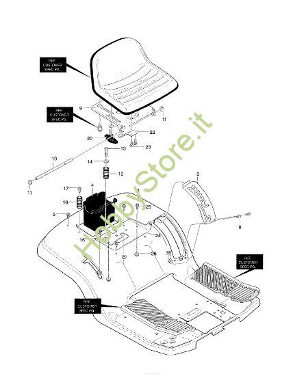 Telaio posteriore FORMULA 12.5 Trattorino, categoria FORMULA 12.5 ...