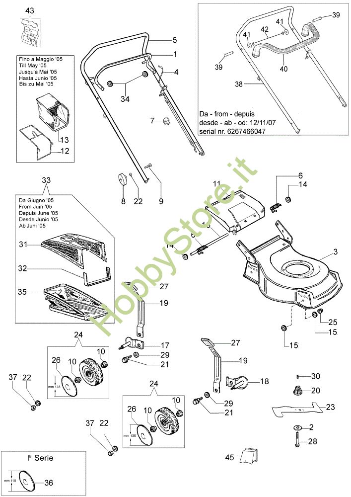 Esploso LR 48 PB Rasaerba, categoria LR 48 PB Rasaerba EFCO
