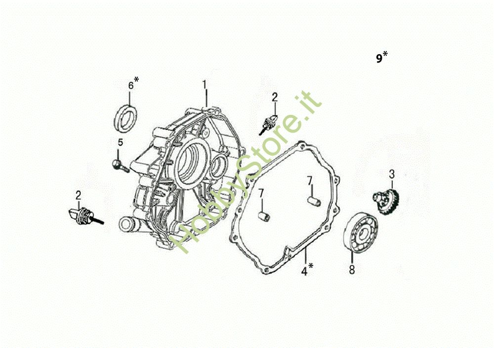 Coperchio basamento MOTORE K1100 H (EURO5) Motore, categoria MOTORE ...