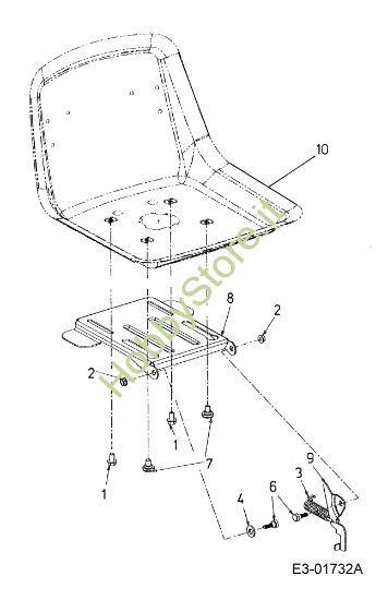 Sedile FORMULA 107 H Trattorino, categoria FORMULA 107 H Trattorino EFCO