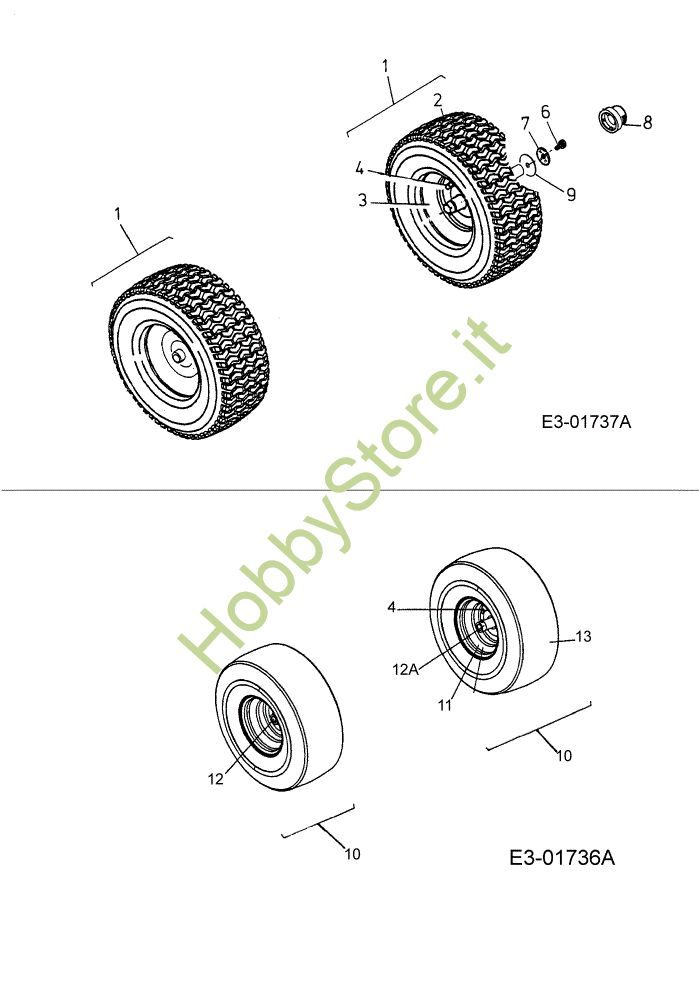 Ruote FORMULA 107 H Trattorino, categoria FORMULA 107 H Trattorino
