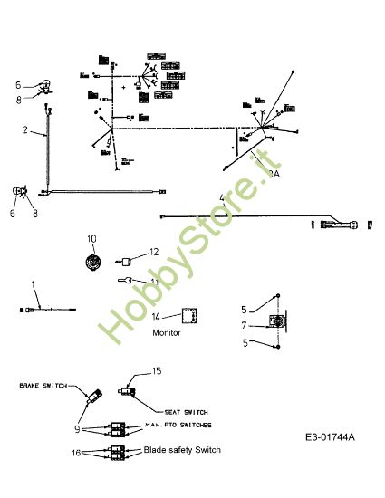 Schema elettrico FORMULA 107 H Trattorino, categoria FORMULA 107 H ...